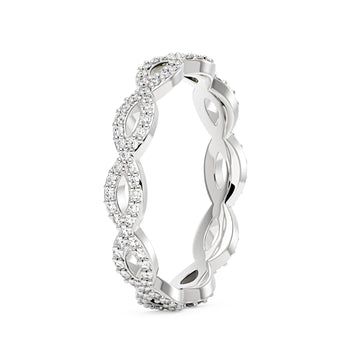 Art Deco Infinity Moissanite Pavé Eternity Band – Alder Jewellers Paris